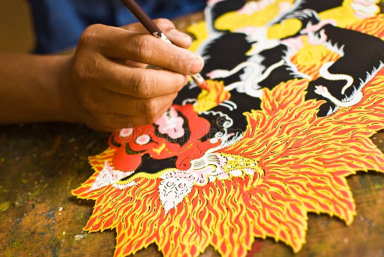 Puppet painting stock image. Image of paint, yellow, culture - 18343951