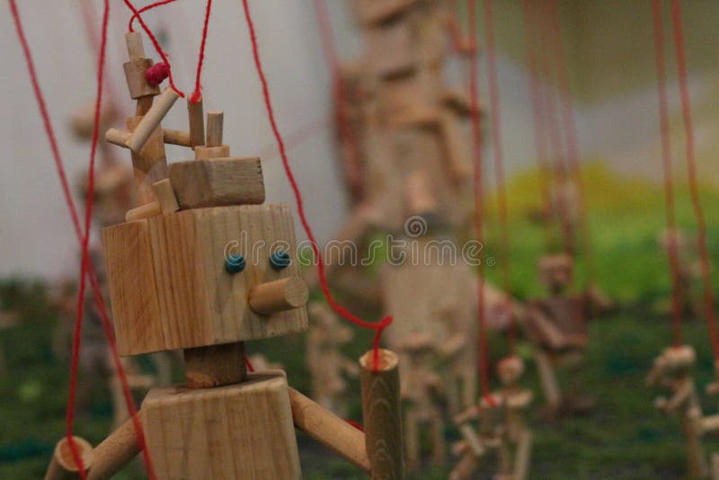 The puppet in the park stock image. Image of wood, sculpture - 206808817