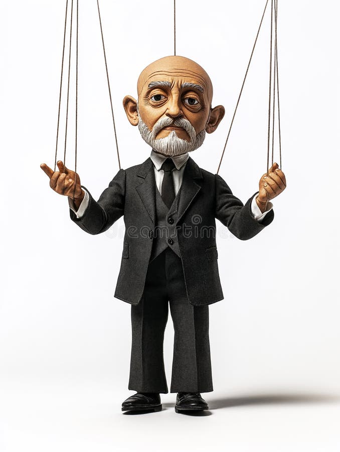 Puppet Politician in Suit with Strings Attached, Expressing Control. Ai ...