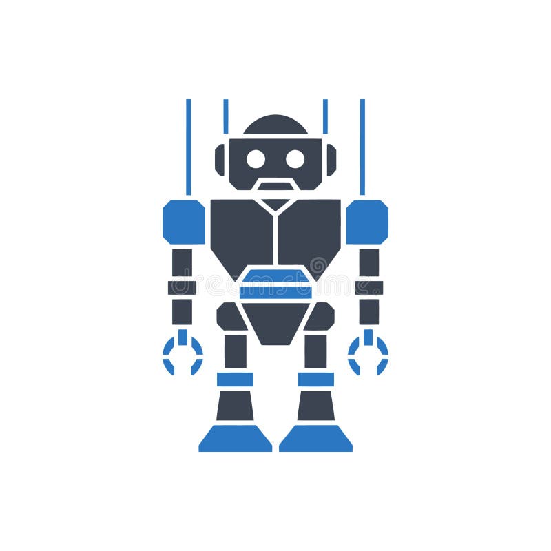 Puppet Robot Icon stock vector. Illustration of futuristic - 376290038