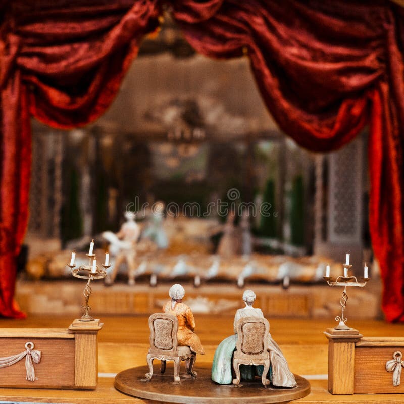 Puppet Show. Puppet Theater Scene. Creativity and Art. Stock Photo ...