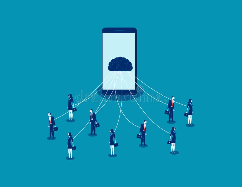 Puppet of Smartphone. Concept Business Technology Vector Illustration ...