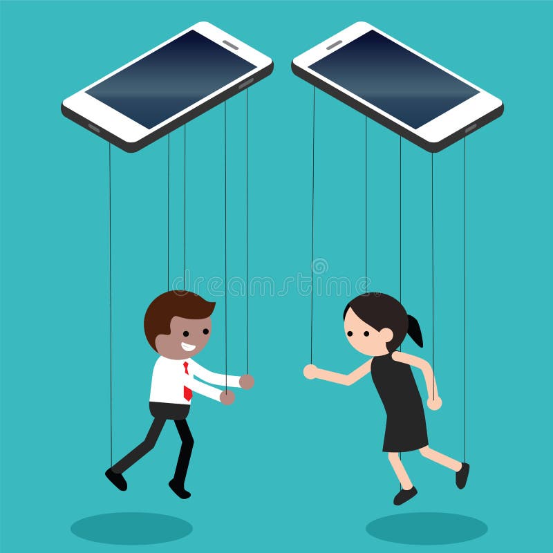 Puppet of Smartphone stock vector. Illustration of communication ...