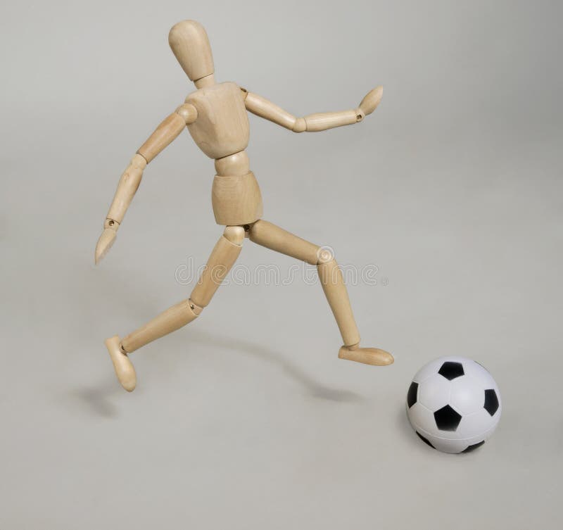 A Puppet with a Soccer Ball Stock Photo - Image of equipment, player ...