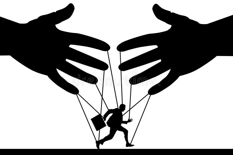 Puppet On String Manipulation Under Control Stock Illustration ...