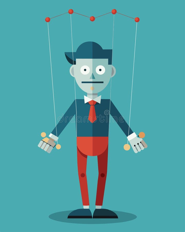 A Puppet with Strings Attached To Its Head Representing the ...