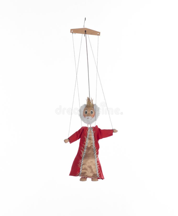 Puppet king on stringst stock image. Image of handicraft - 338968017