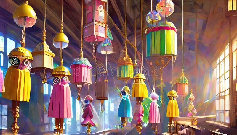 Puppet warehouse stock illustration. Illustration of temple - 317065529