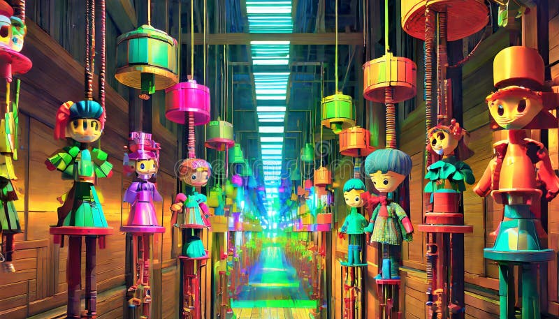 Puppet warehouse stock illustration. Illustration of recreation - 317065538