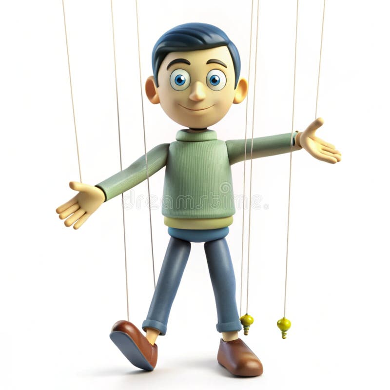 Puppet Warp 3D Illustration Stock Illustration - Illustration of ...