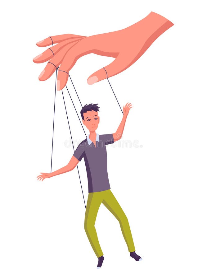 Puppeteer Hand Controlling Puppet. Business Man or Worker Being ... Puppeteer Hand Controlling Puppet. Business Man or Worker Being ...