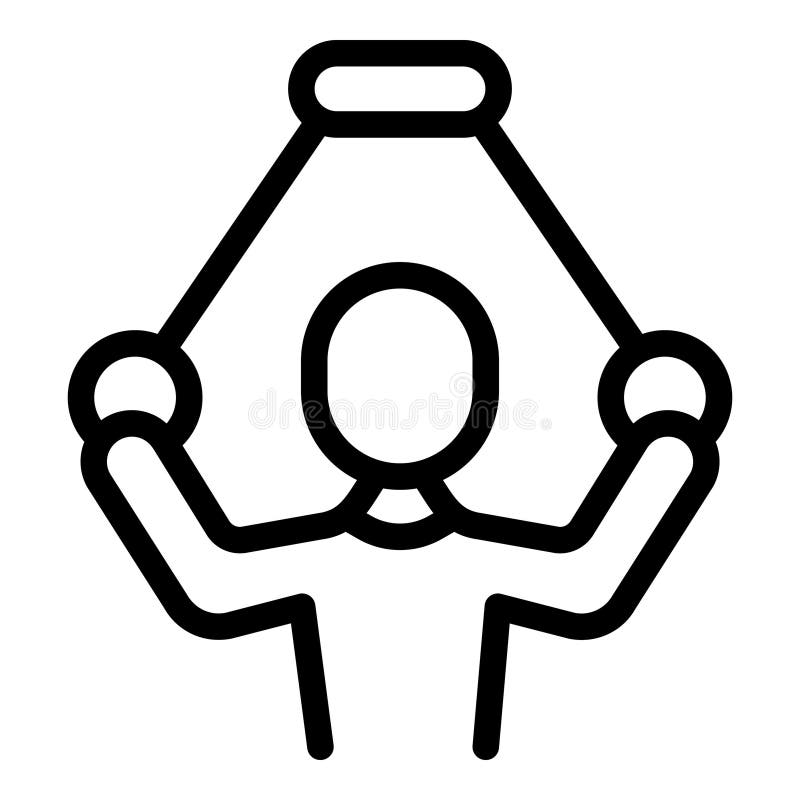 Puppeteer Holding Marionette on Strings Icon Outline Style Stock Vector ...