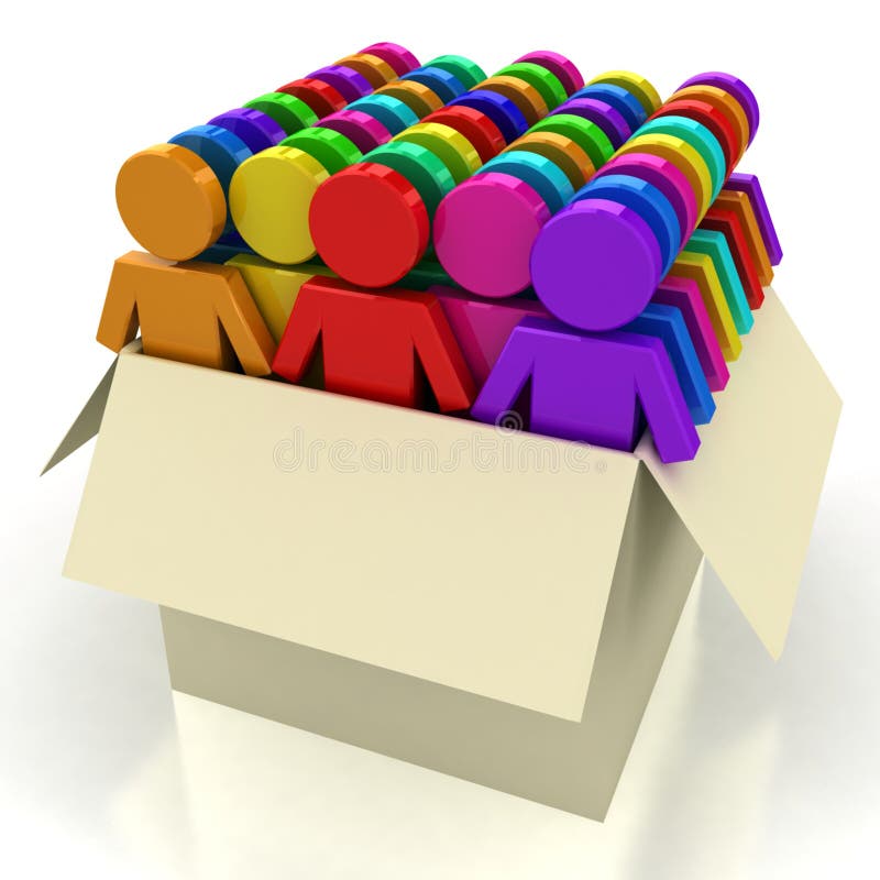 Puppets in box stock illustration. Illustration of line - 25069098