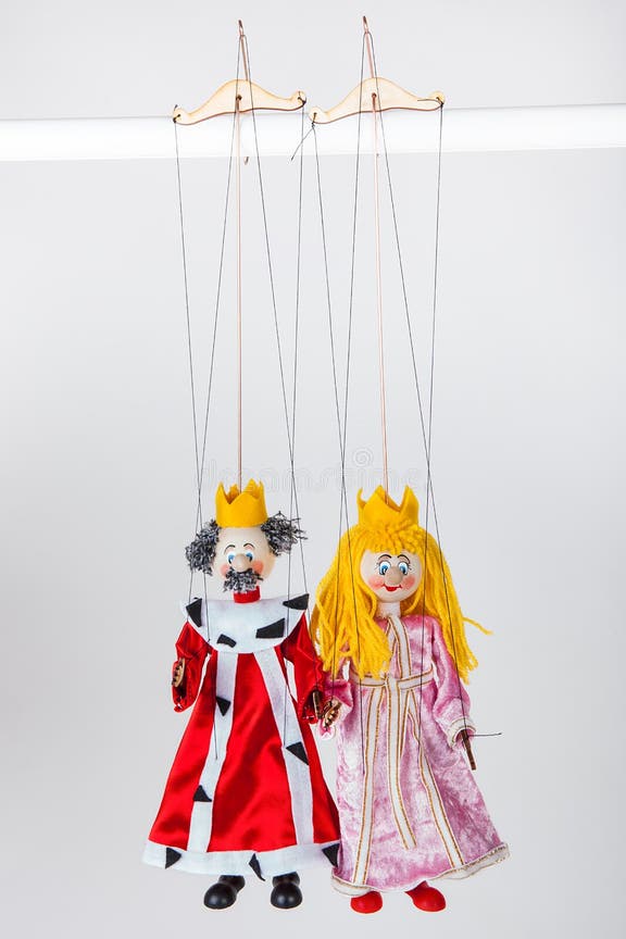 Puppets of king and queen stock image. Image of fantasy - 66795221