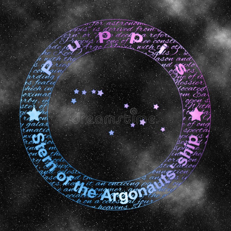 Puppis Constellation, Poop Deck Constellation Stock Illustration ...