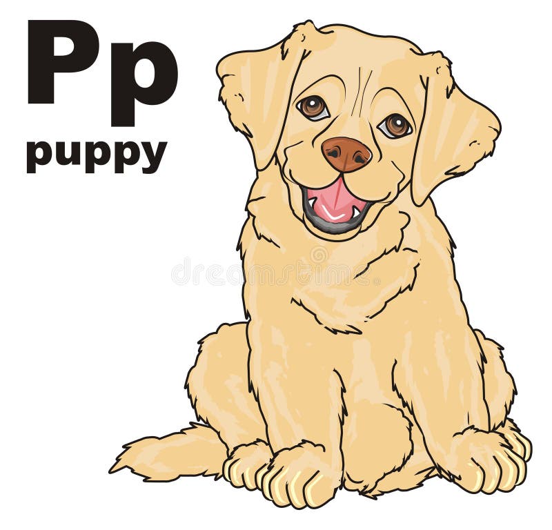 Puppy and abc stock illustration. Illustration of kind - 100515205