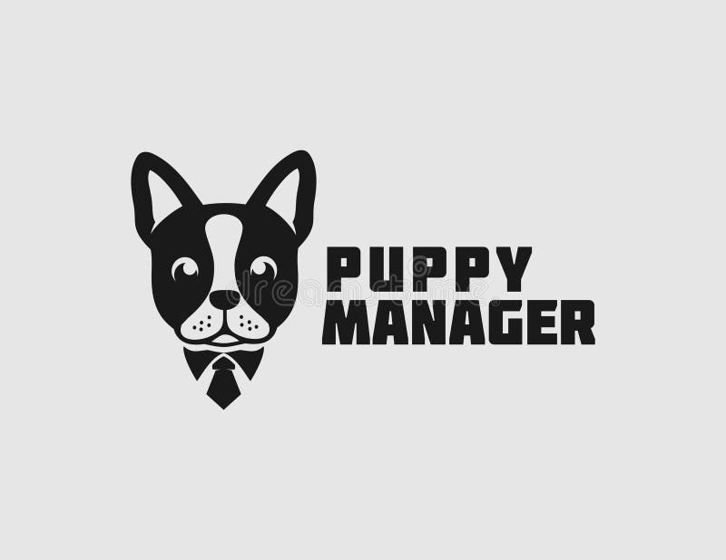 Puppy Cute Manager stock vector. Illustration of poster - 221548809