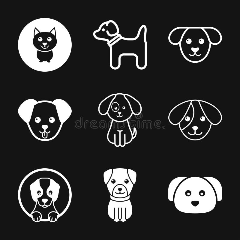 Puppy Icon. Dog Symbol. Vector Element for Your Design Stock ...