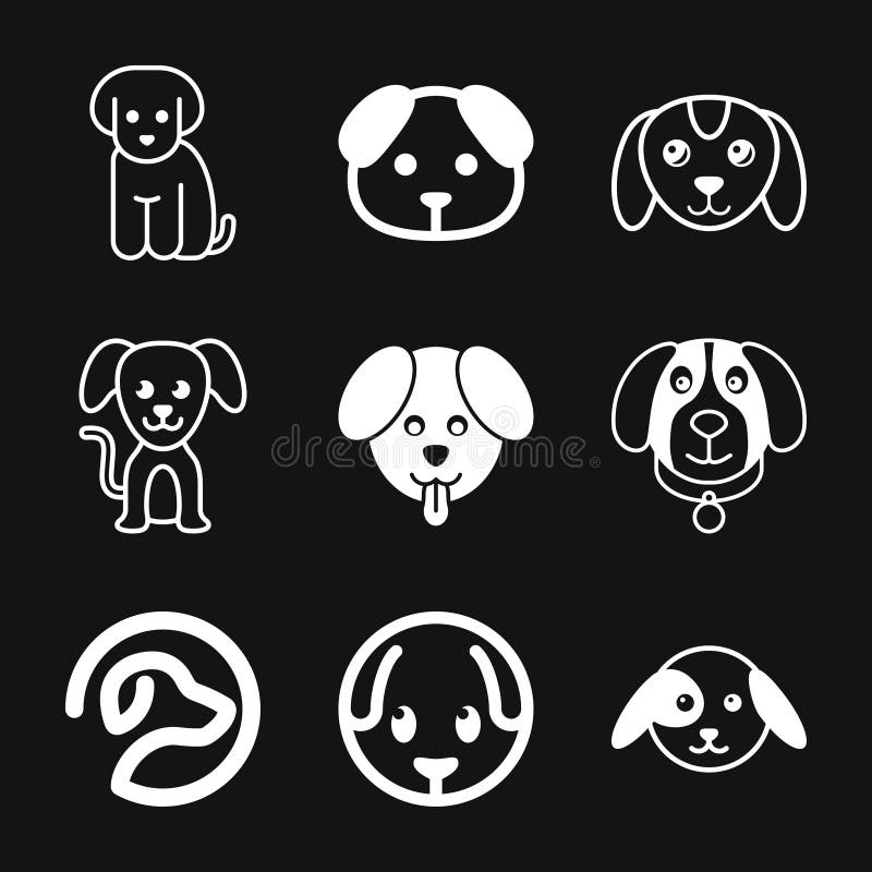 Puppy Icon. Dog Symbol. Vector Element for Your Design Stock ...