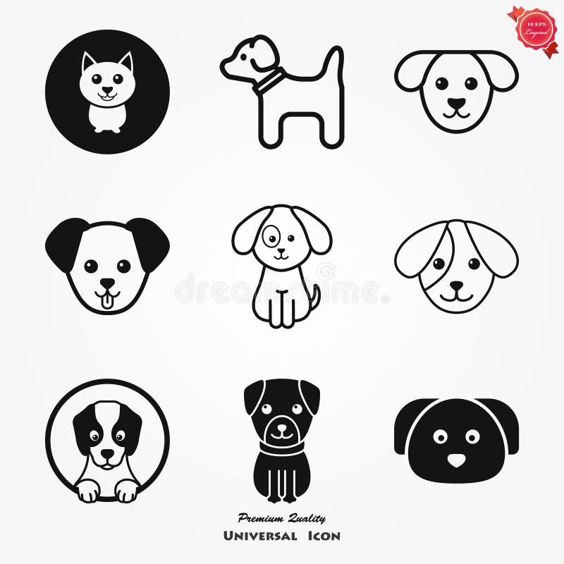 Puppy Icon. Dog Symbol. Vector Element for Your Design Stock ...