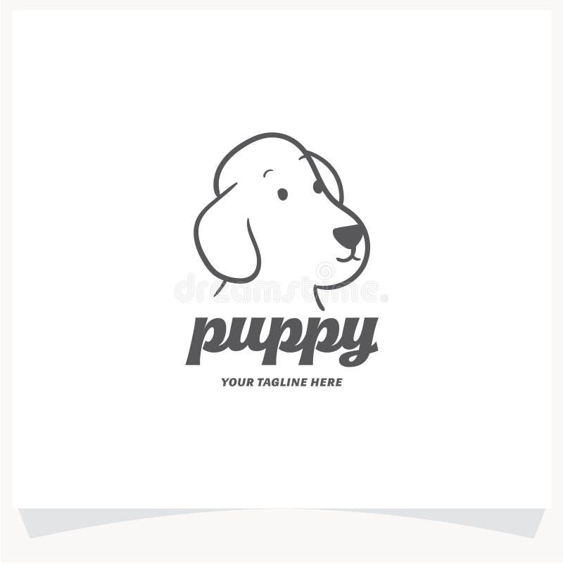 Puppy Logo Design Template stock vector. Illustration of identity ...