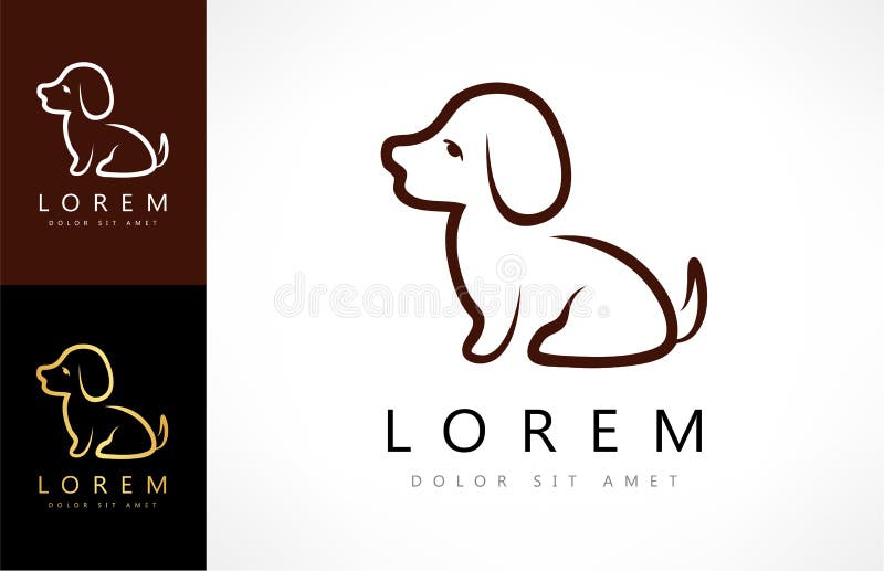 Puppy Logo Vector. Dog Animal. Pet Design Stock Vector - Illustration ...