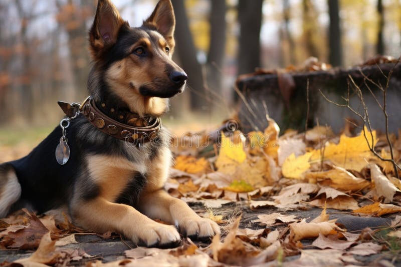 Puppys First Collar, Leash and Name Tag Stock Illustration ...