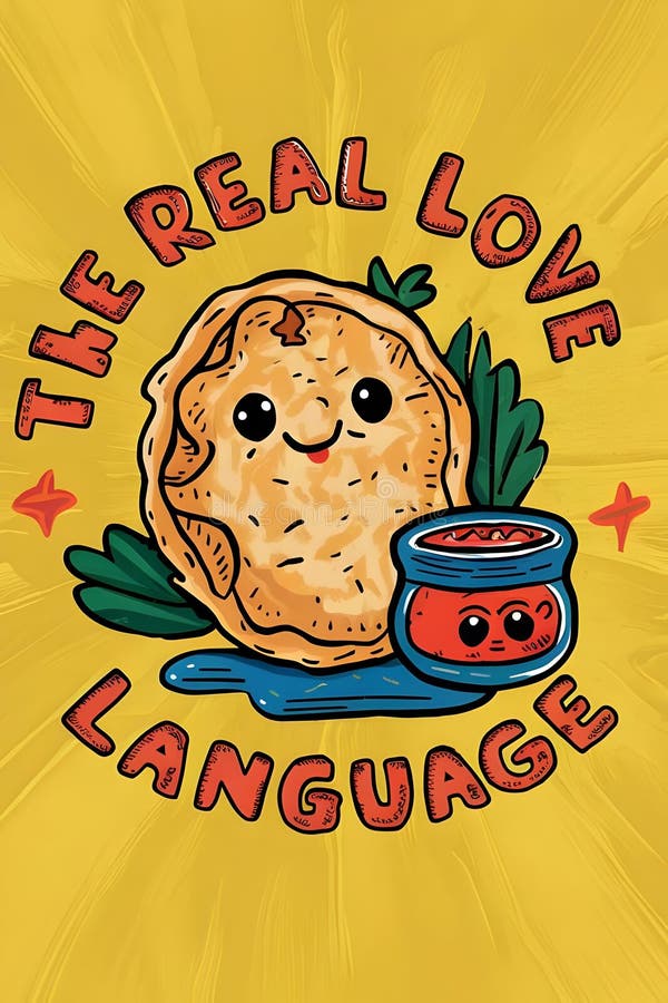 Pupusas are the Real Love Language Stock Illustration - Illustration of ...