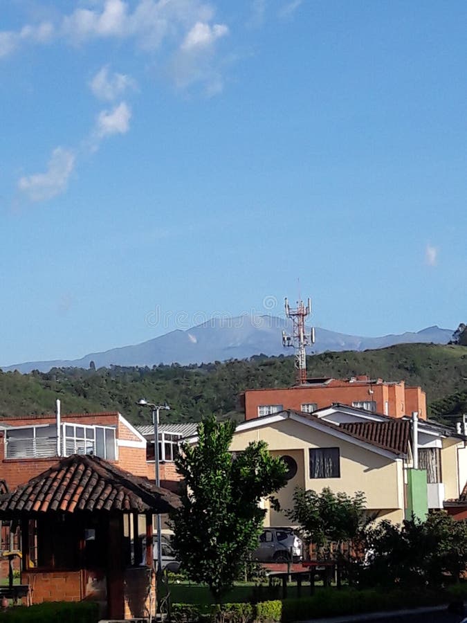 The Purace Volcano Seen from the North of the City of Popayan Cauca ...