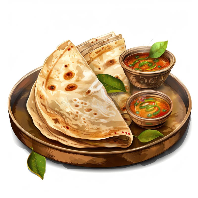 Puran poli hindu stock illustration. Illustration of hinduism - 336433716