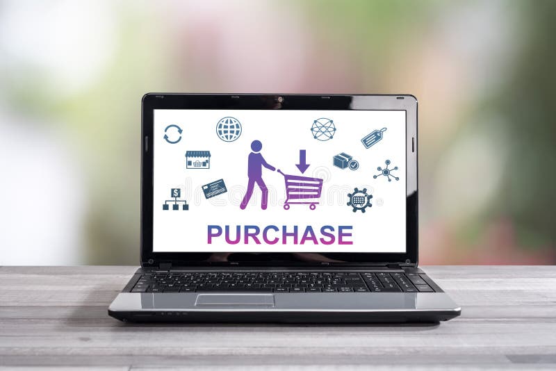 Purchase Concept on a Laptop Screen Stock Photo - Image of customer ...
