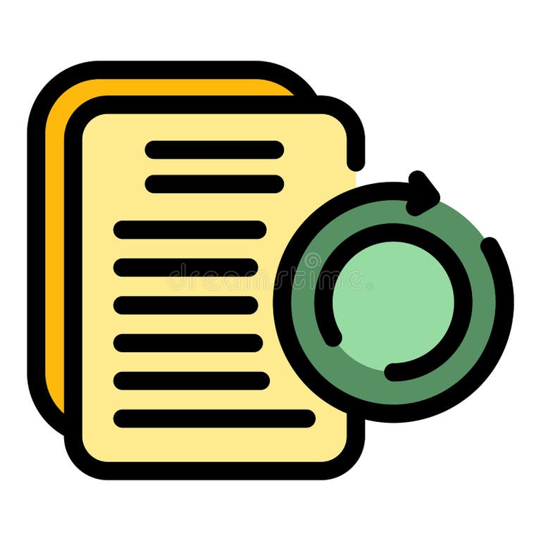 Purchase History Icon Color Outline Vector Stock Vector - Illustration ...