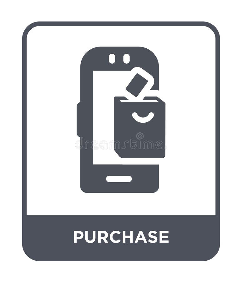Purchase Icon in Trendy Design Style. Purchase Icon Isolated on White ...