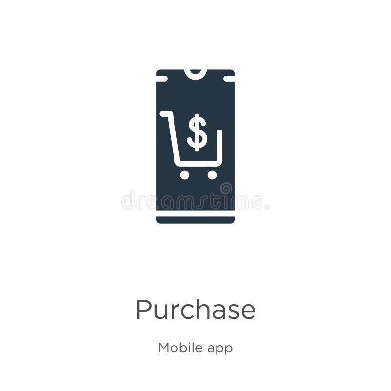 Purchase Icon Vector. Trendy Flat Purchase Icon from Mobile App ...