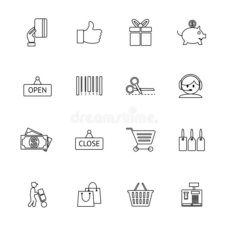 Purchase icons stock vector. Illustration of isolated - 40200087