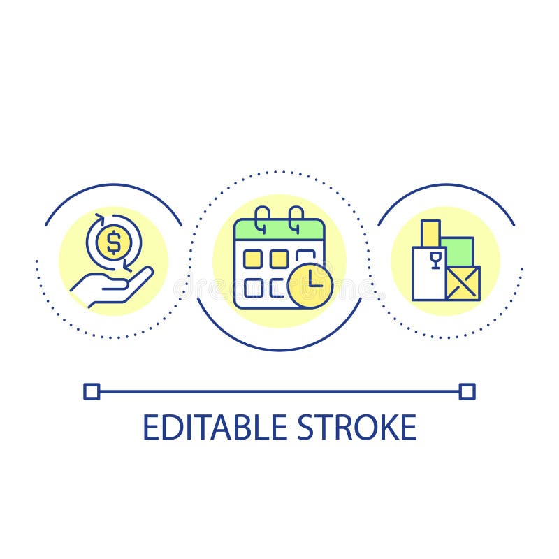 Purchase Order Processes Loop Concept Icon Stock Vector - Illustration ...