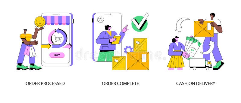 Purchase Process Abstract Concept Vector Illustrations. Stock Vector ...