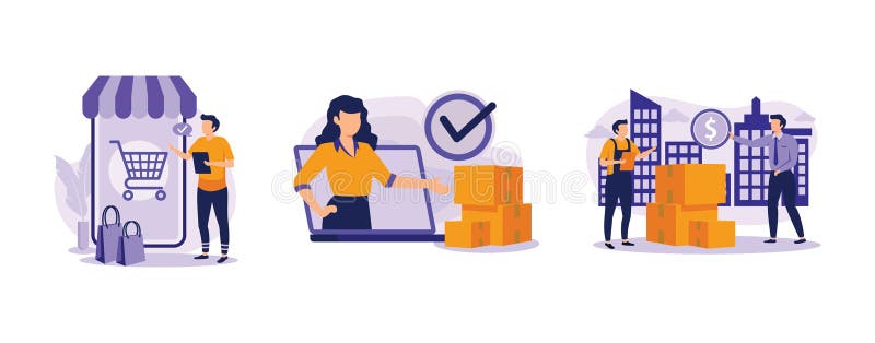 Purchase Process. Order Processed, Complete, Cash on Delivery, Online ...