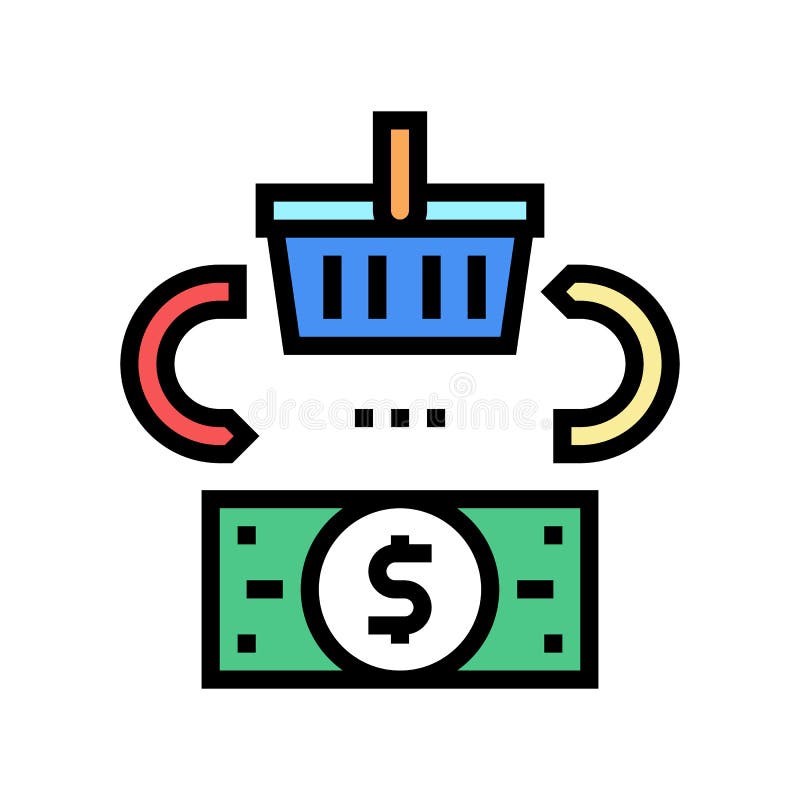 Purchase Products Color Icon Vector Flat Illustration Stock ...