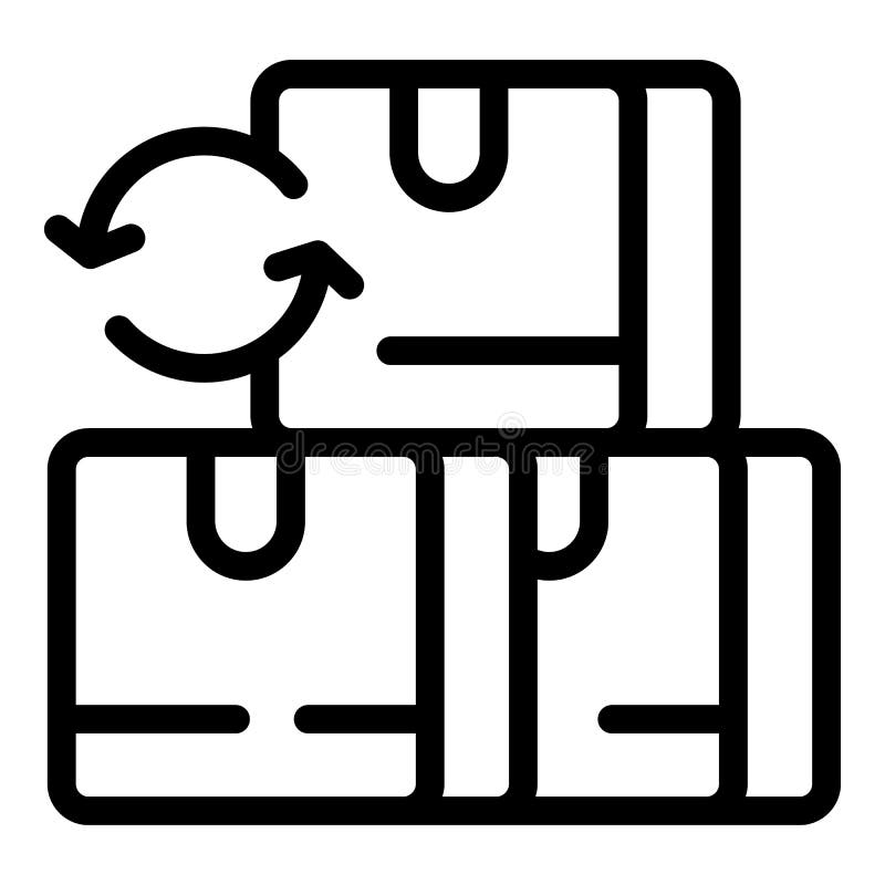Purchase Returns Box Icon Outline Vector. Service Delivery Stock Vector ...