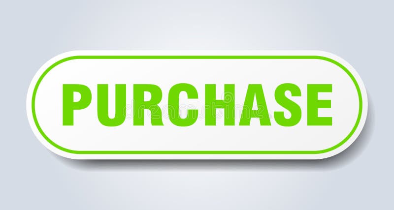 Purchase Button. Rounded Sign on White Background Stock Vector ...