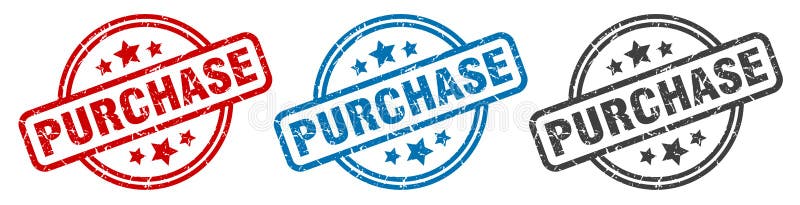Purchase Stamp. Purchase Round Isolated Sign Stock Vector ...
