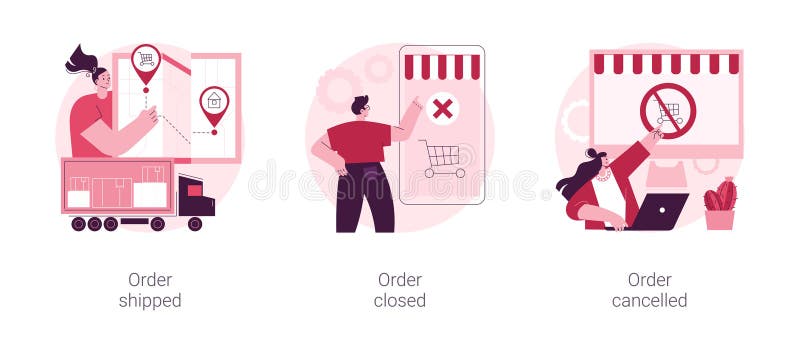 Purchase Status Abstract Concept Vector Illustrations. Stock Vector ...