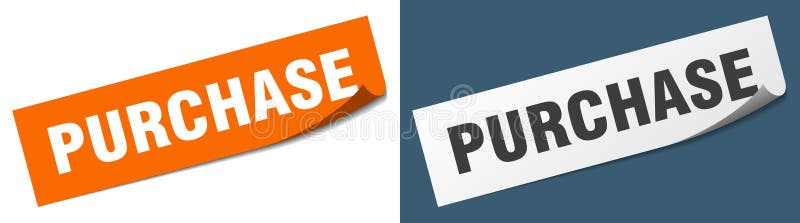 Purchase Sticker. Purchase Sign Set Stock Vector - Illustration of ...