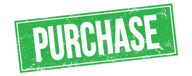 PURCHASE Text on Green Grungy Rectangle Stamp Stock Illustration ...