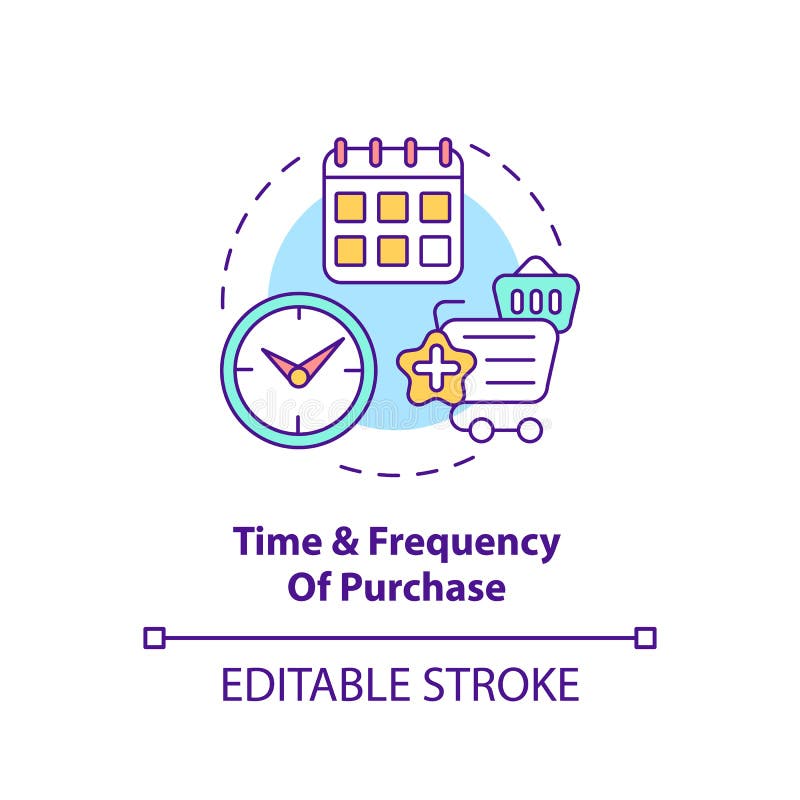 Purchase Time and Frequency Concept Icon Stock Vector - Illustration of ...