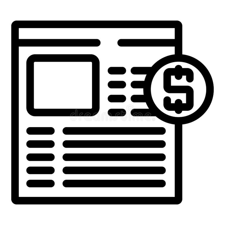 Purchase a Website Icon Outline Vector. Beta Version Release Stock ...