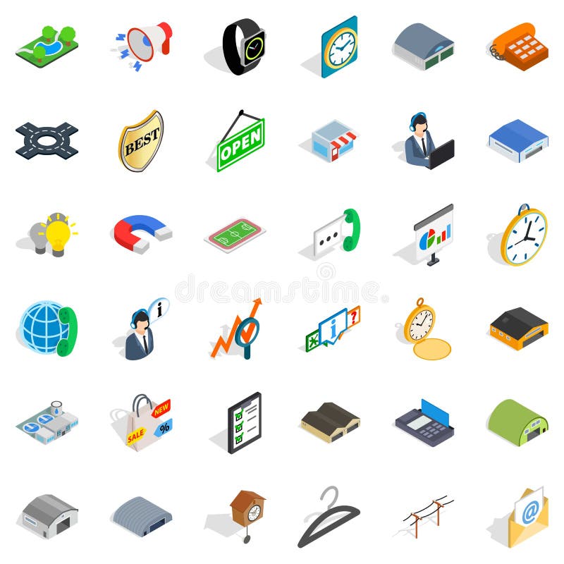 Purchasing Activity Icons Set, Isometric Style Stock Vector ...