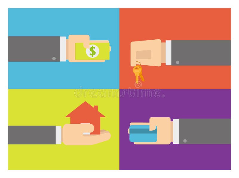 Purchasing Concept on Flat Design Stock Vector - Illustration of ...