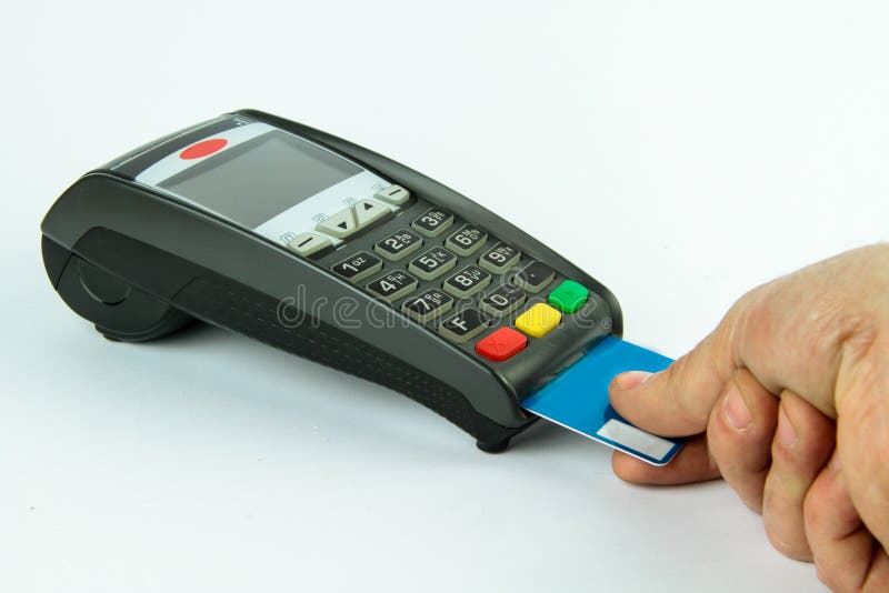 Making a Purchase with Credit Card Reader. Stock Photo - Image of ...